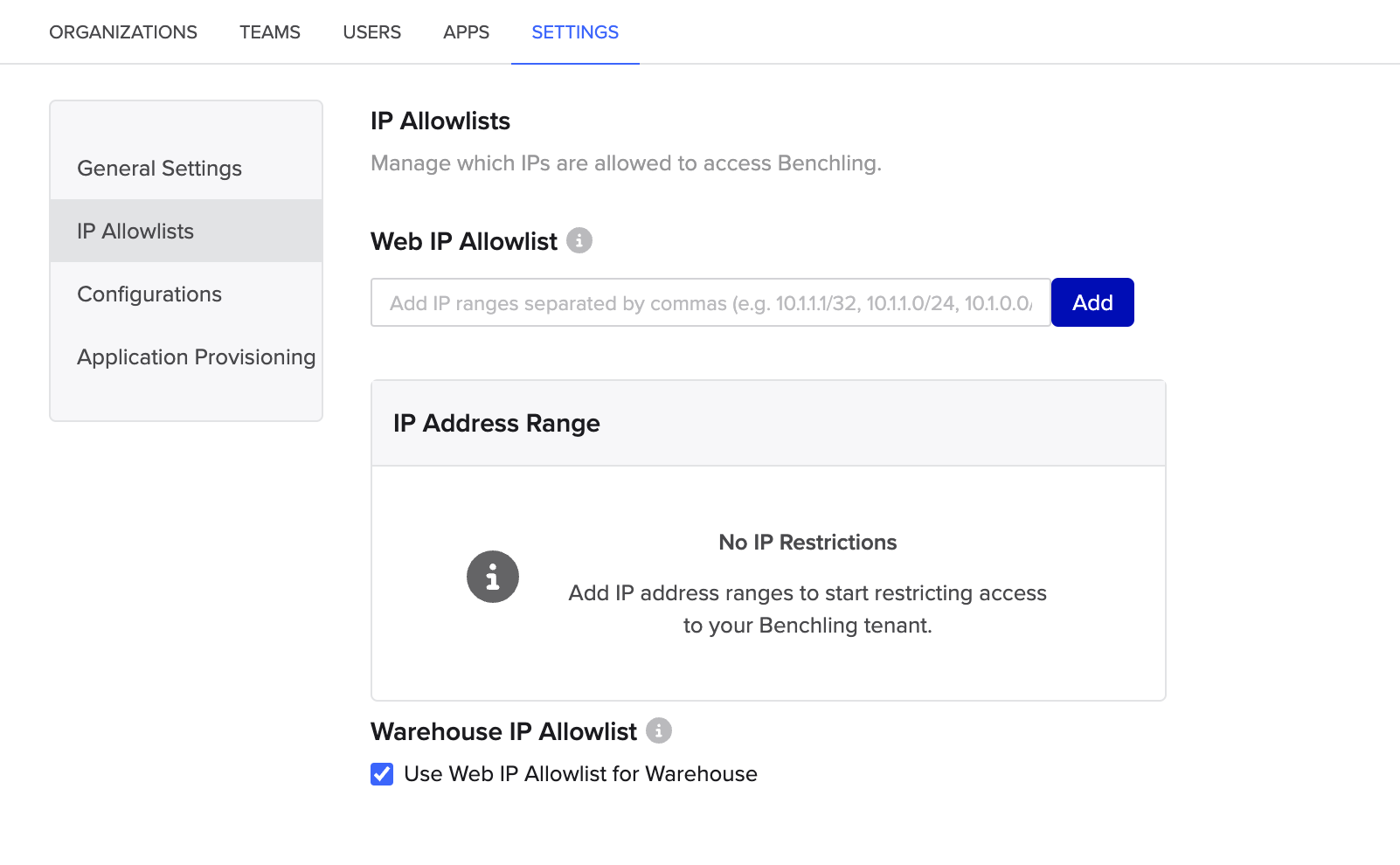 Self-serve IP allowlist configuration – Benchling