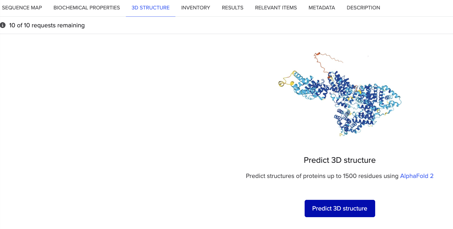 AA sequence overview – Benchling