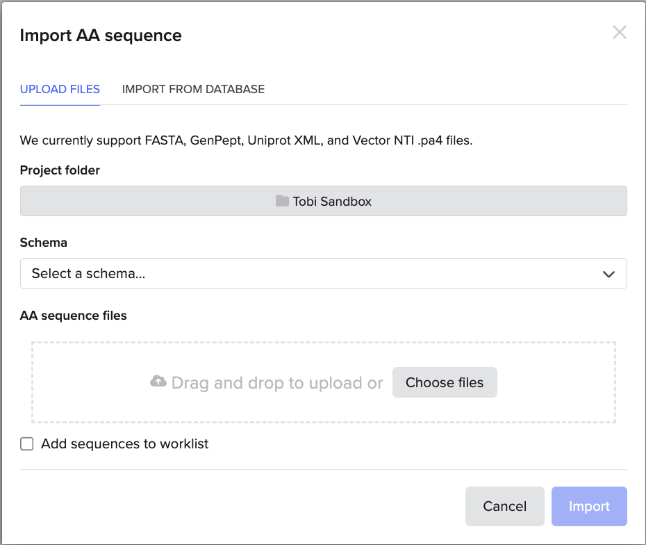 AA sequence overview – Benchling