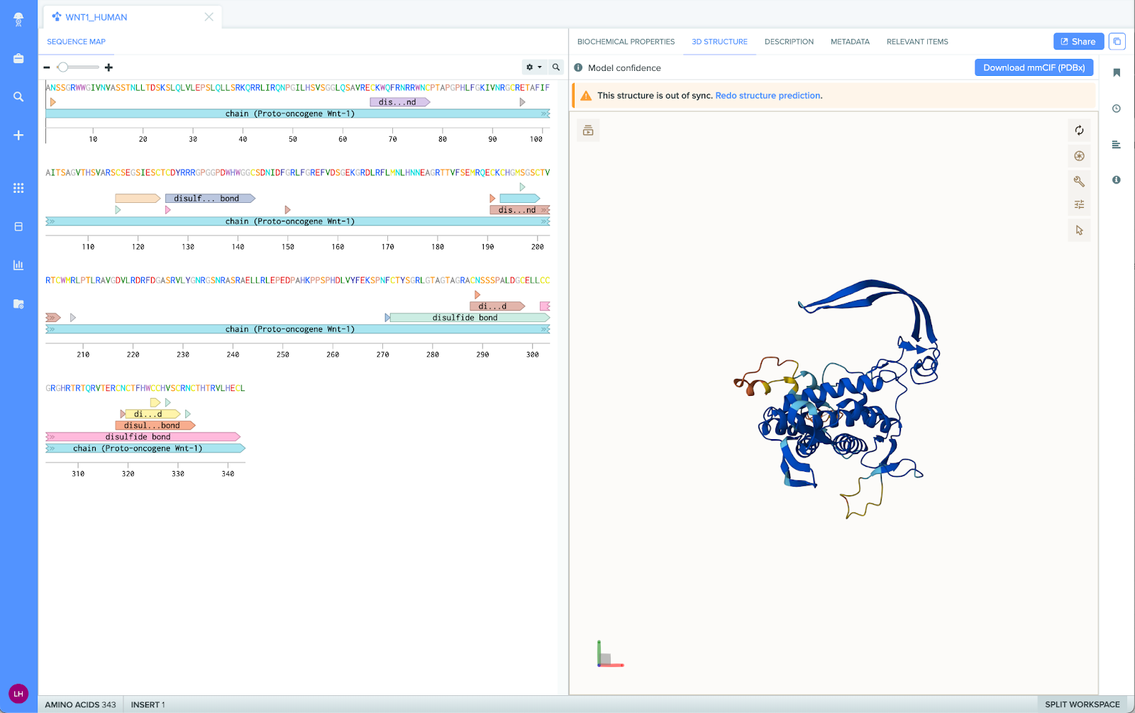AA sequence overview – Benchling