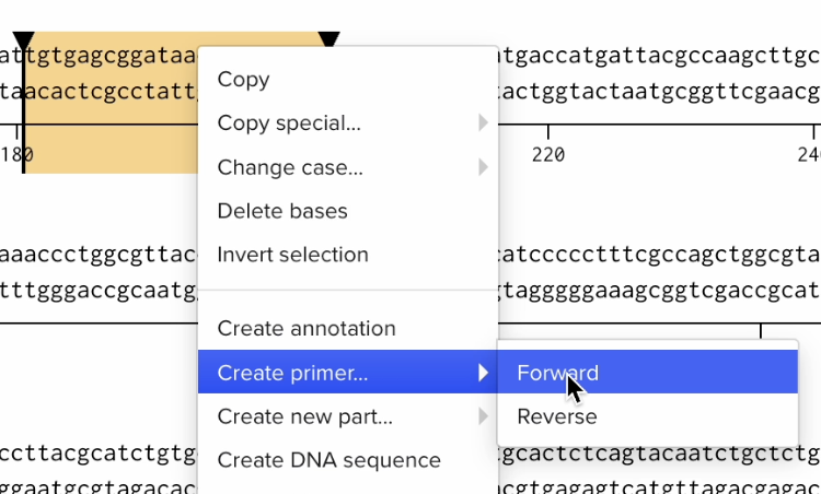 Use primers – Benchling