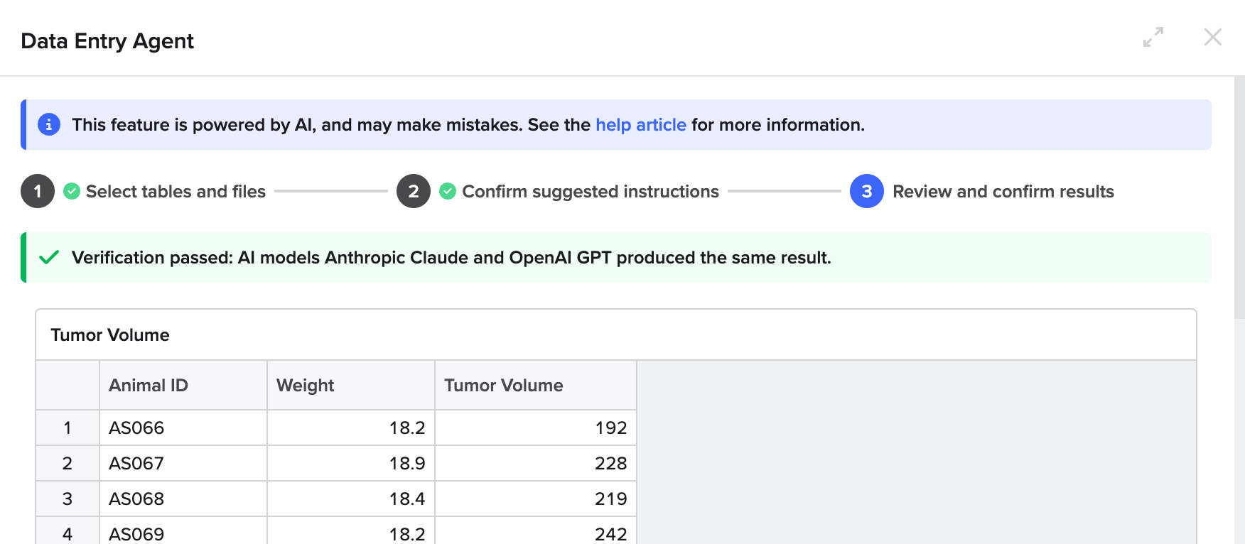 Data Entry Agent – Benchling