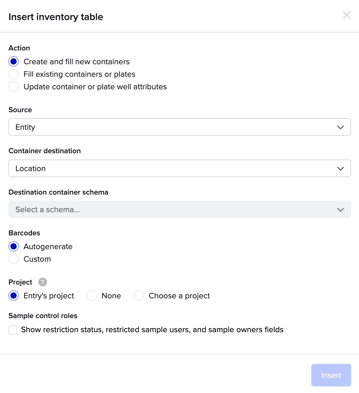 Standardize data capture with structured tables – Benchling