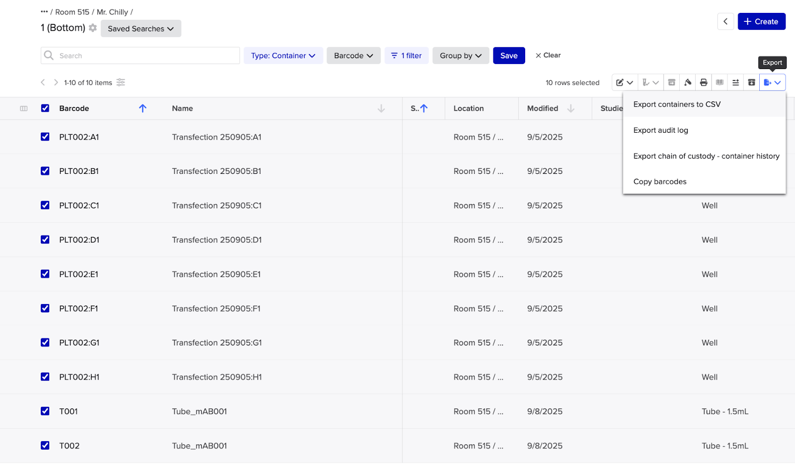 Create and track samples with the Inventory – Benchling