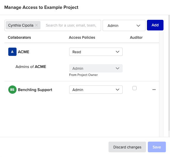 Permissions overview – Benchling