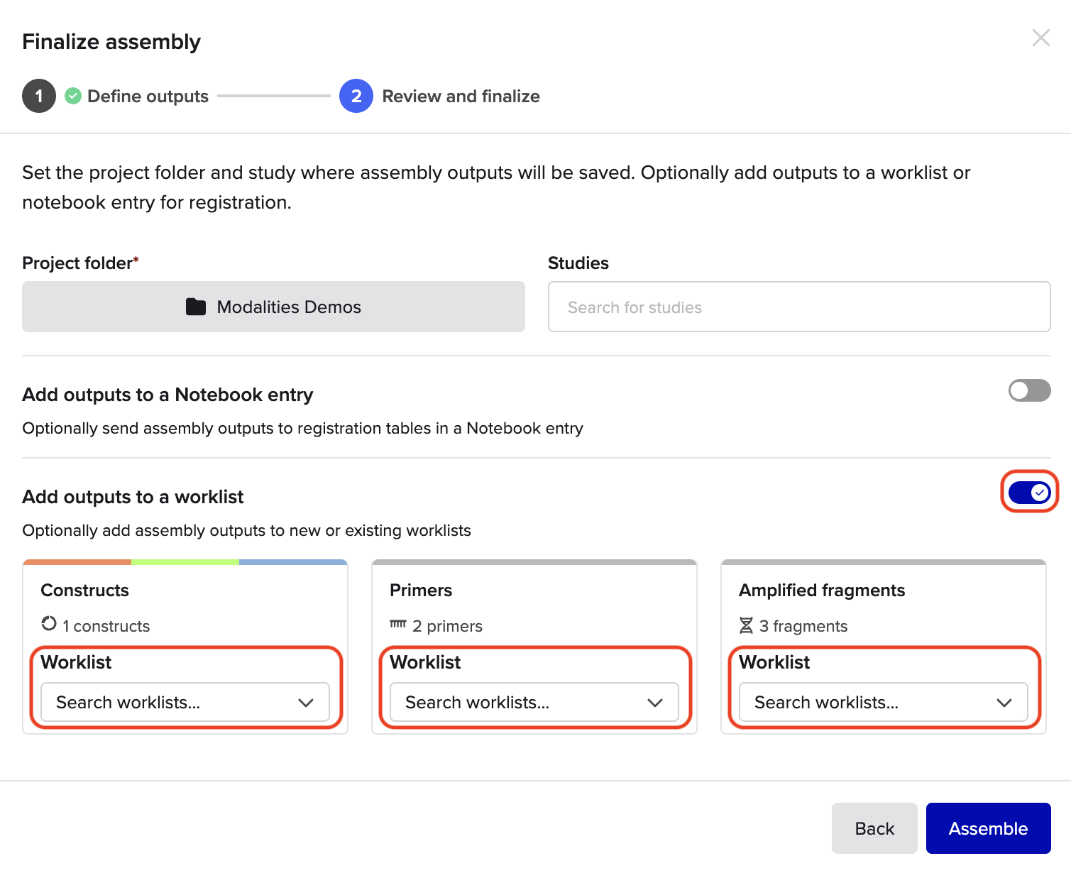 How to use the combinatorial cloning and concatenation assembly tools – Benchling