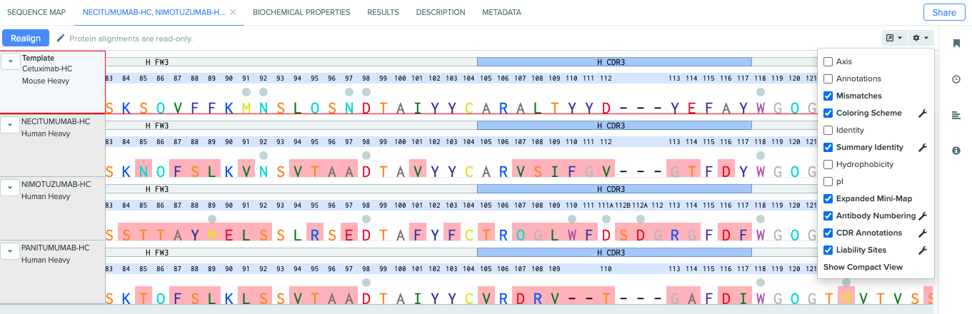 Annotate antibody-specific information on protein sequences – Benchling